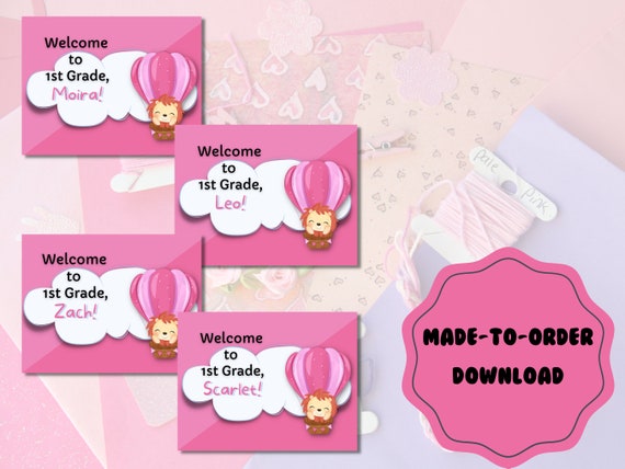 Custom Printable Welcome to School Cards Personalized - Etsy
