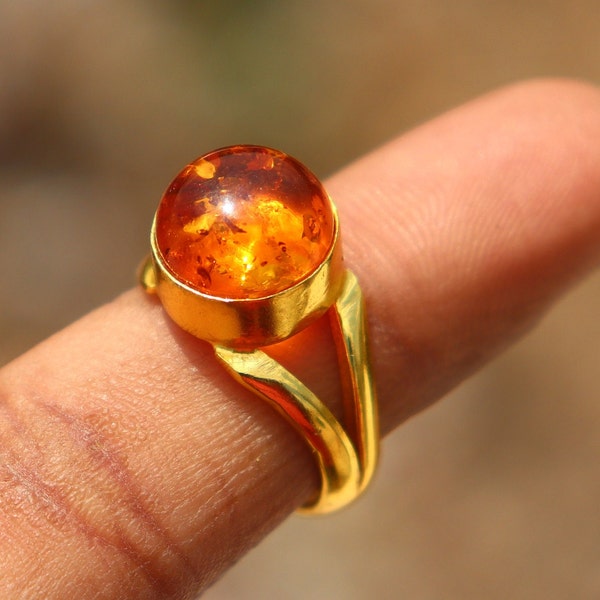 Amber Ring - Etsy