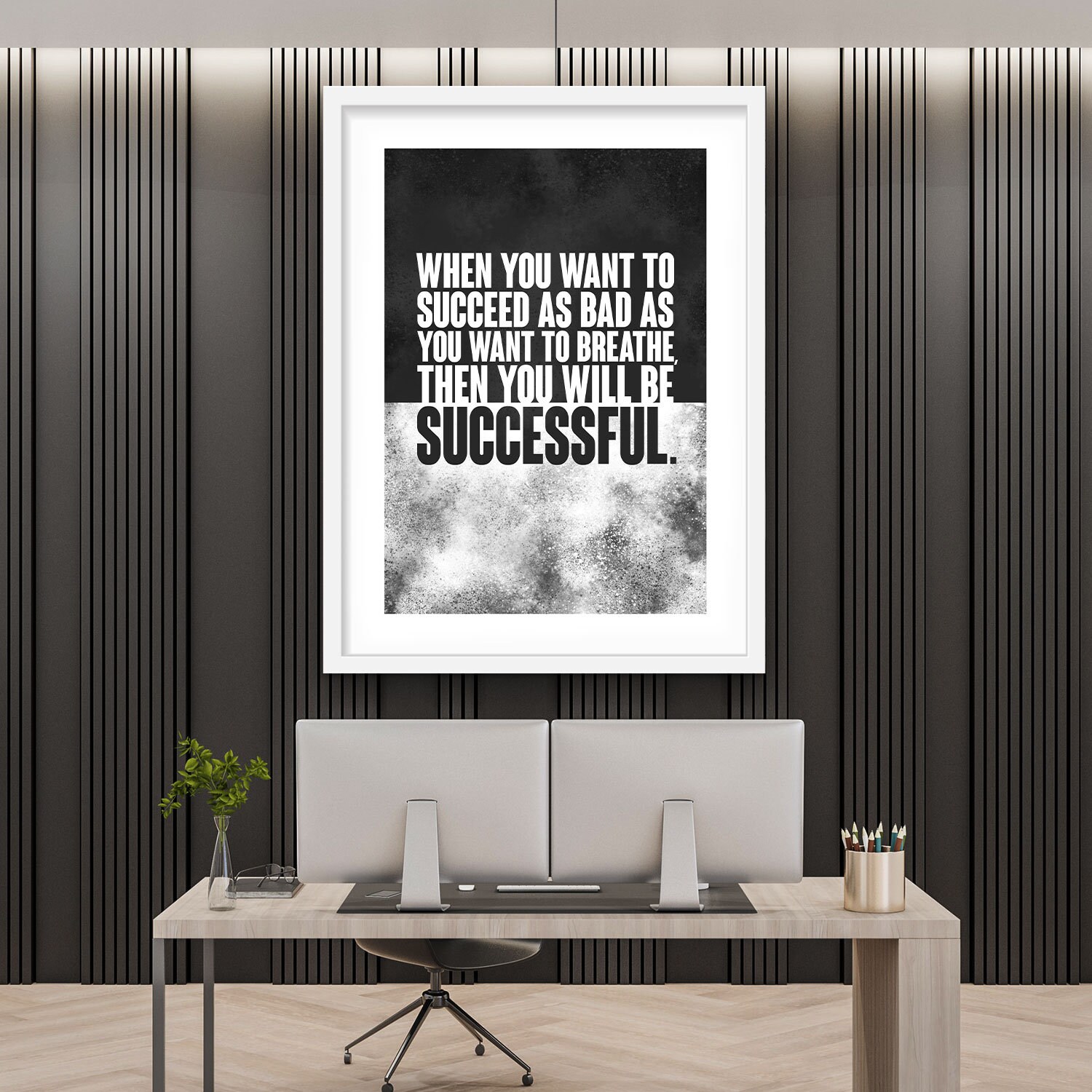 Success Motivational Wall Office Decor Framed Poster Entrepreneur ...