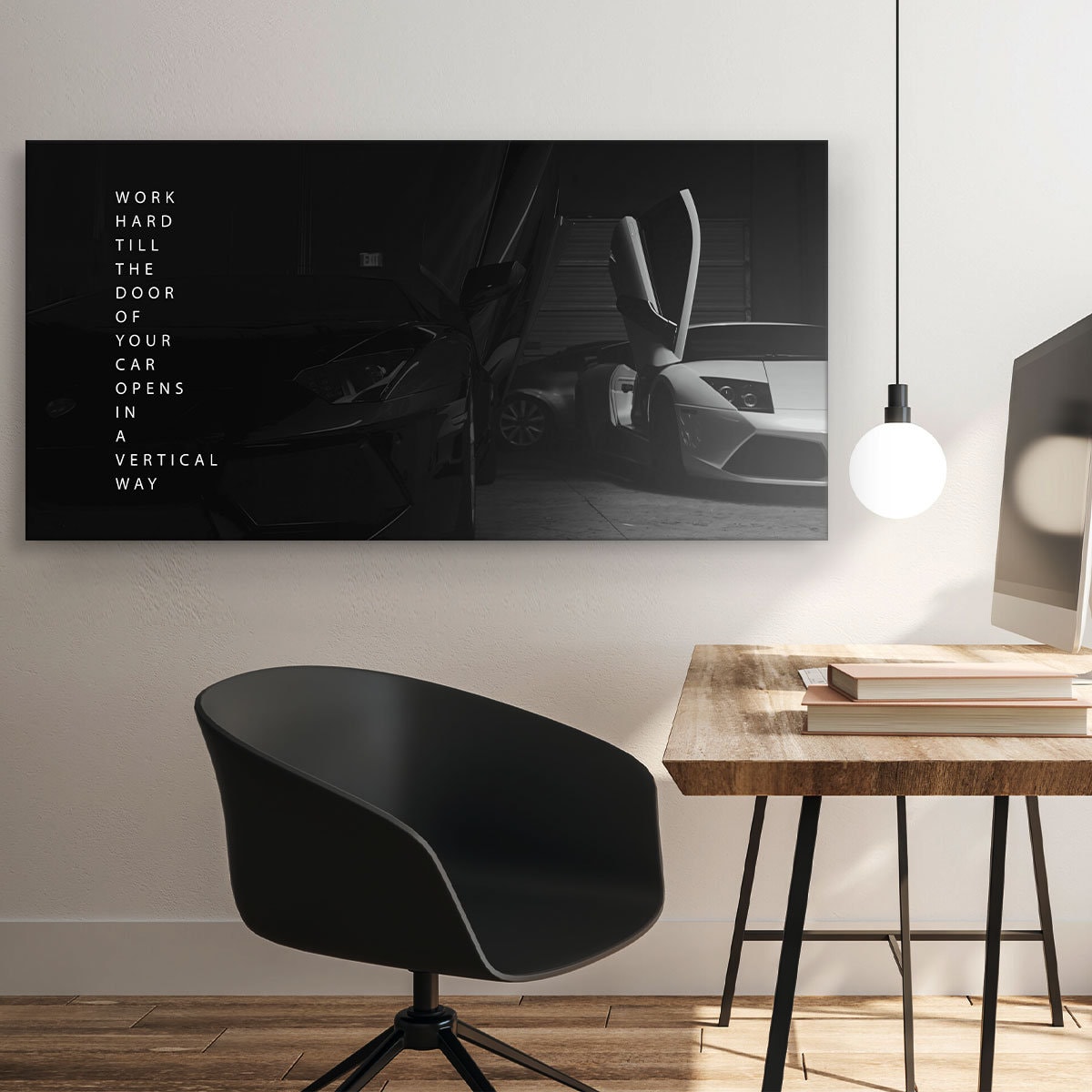 Boss Lamborghini Work Hard Owner Motivational Quote Canvas Print Super ...