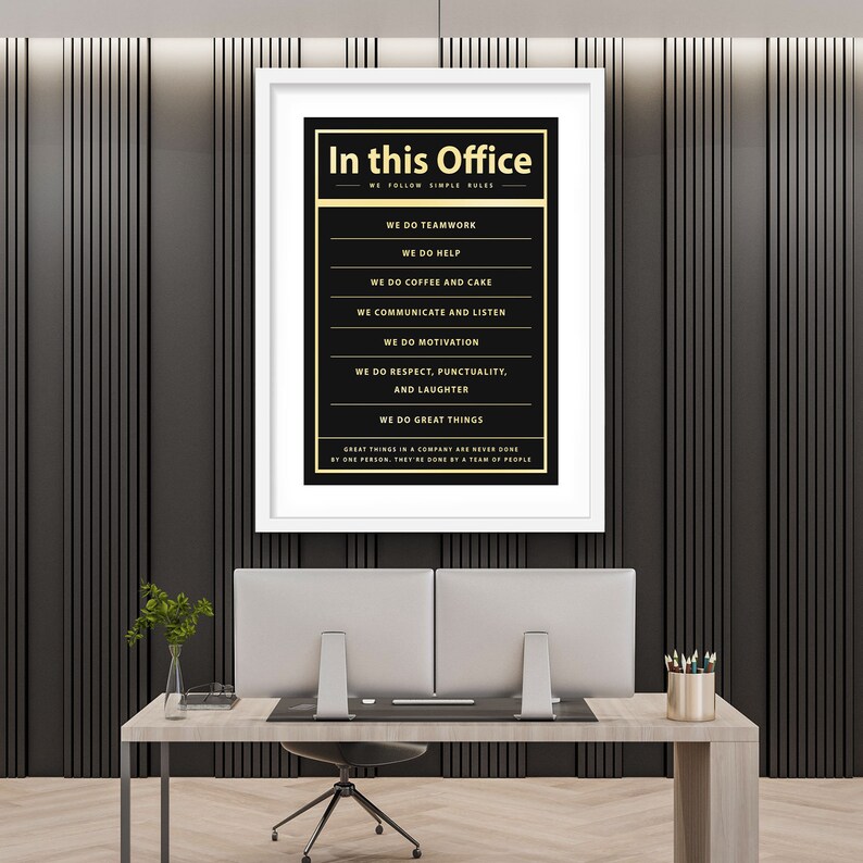 In This Office We Do Wall Office Decor Rolled Poster, Company Office ...