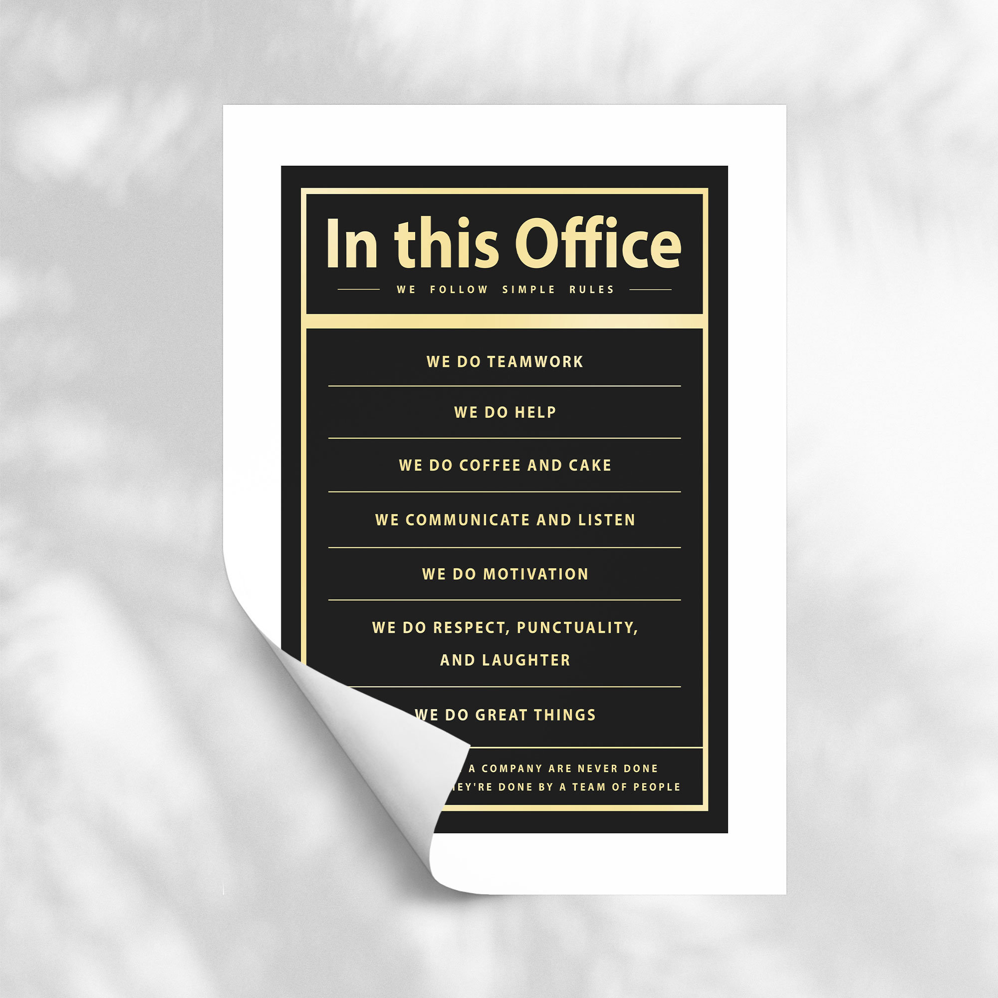 In This Office We Do Wall Office Decor Rolled Poster, Company Office ...