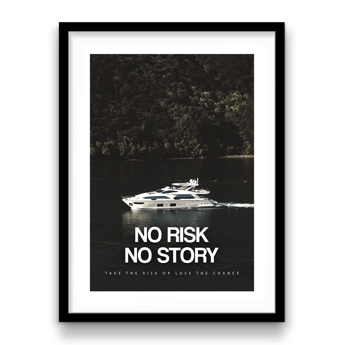 No Risk No Story Entrepreneur Wall Art Framed Poster Office Decor ...