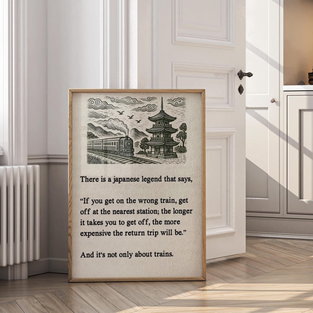 Japanese Legend Train Wall Art – Motivational Quote Canvas Print ...