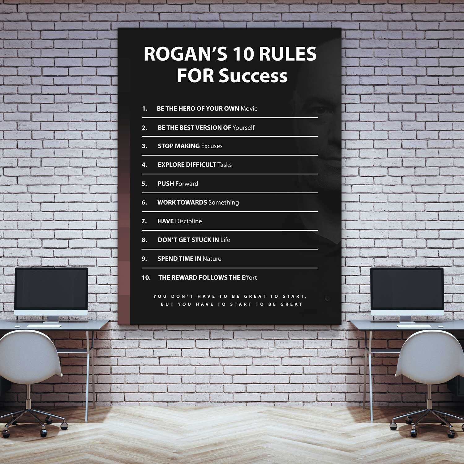 Joe Rogan's 10 Rules for Success: Motivational Canvas Print - Etsy