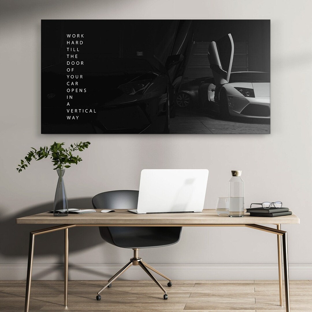 Boss Lamborghini Work Hard Owner Motivational Quote Canvas Print Super ...