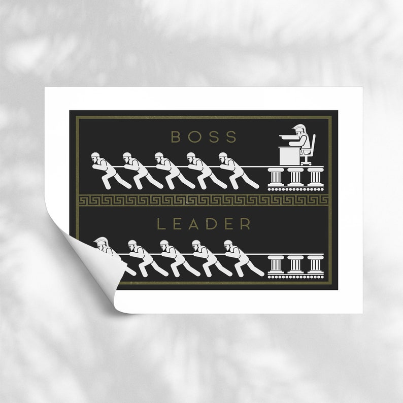 Leader and Boss Wall Art Framed Poster Office Decor, Entrepreneur ...