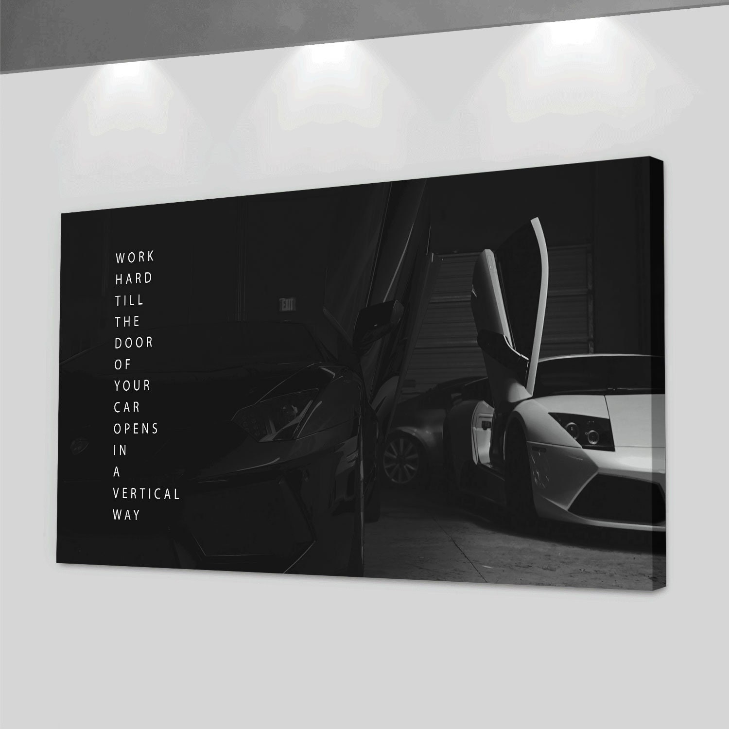 Boss Lamborghini Work Hard Owner Motivational Quote Canvas Print Super ...