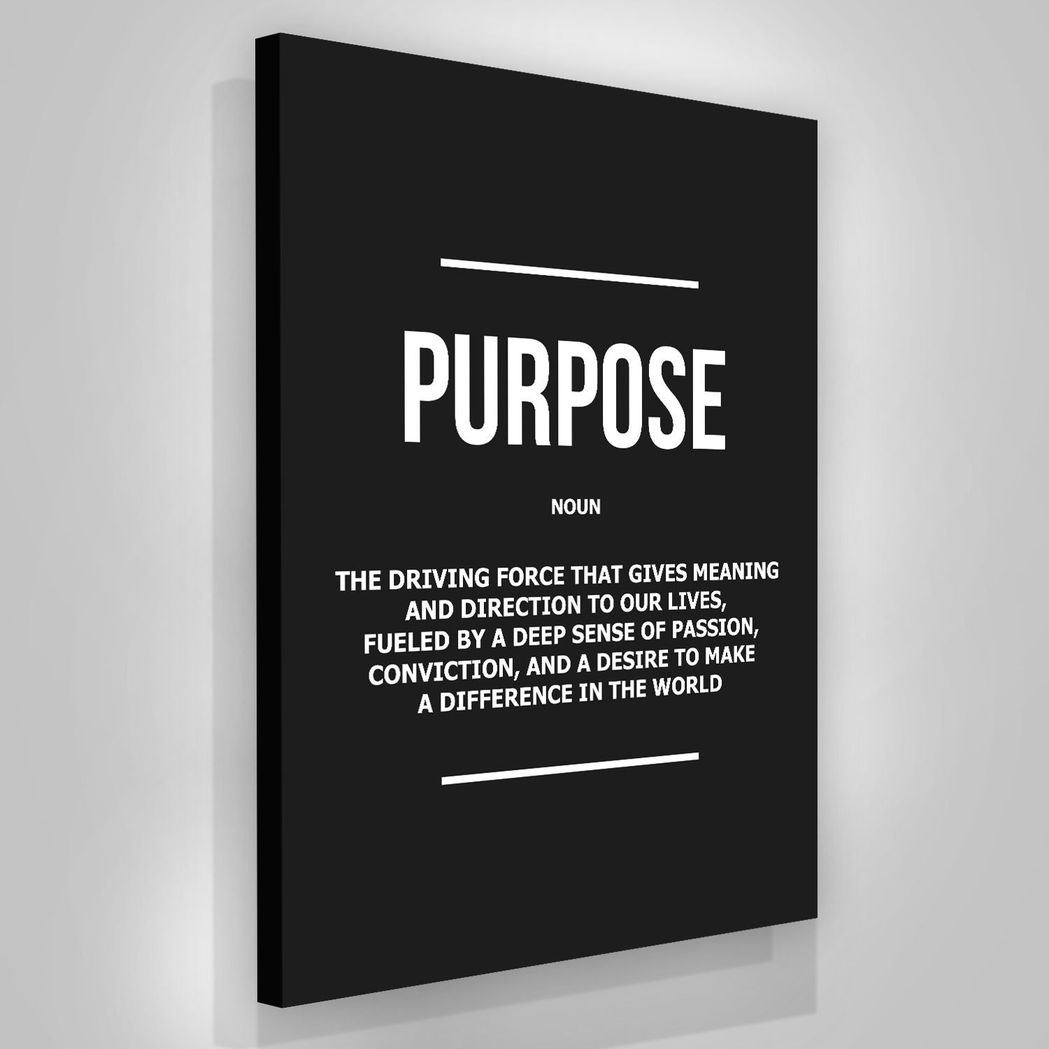 Purpose Definition Wall Art, Inspirational Canvas Print Goal-driven ...