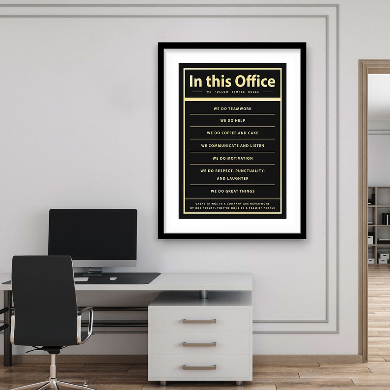 In This Office We Do Wall Office Decor Rolled Poster, Company Office ...