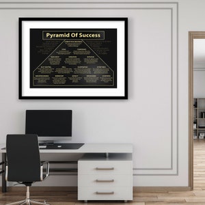 Pyramid of Success Framed Poster Coach Team Spirit Office Decor ...