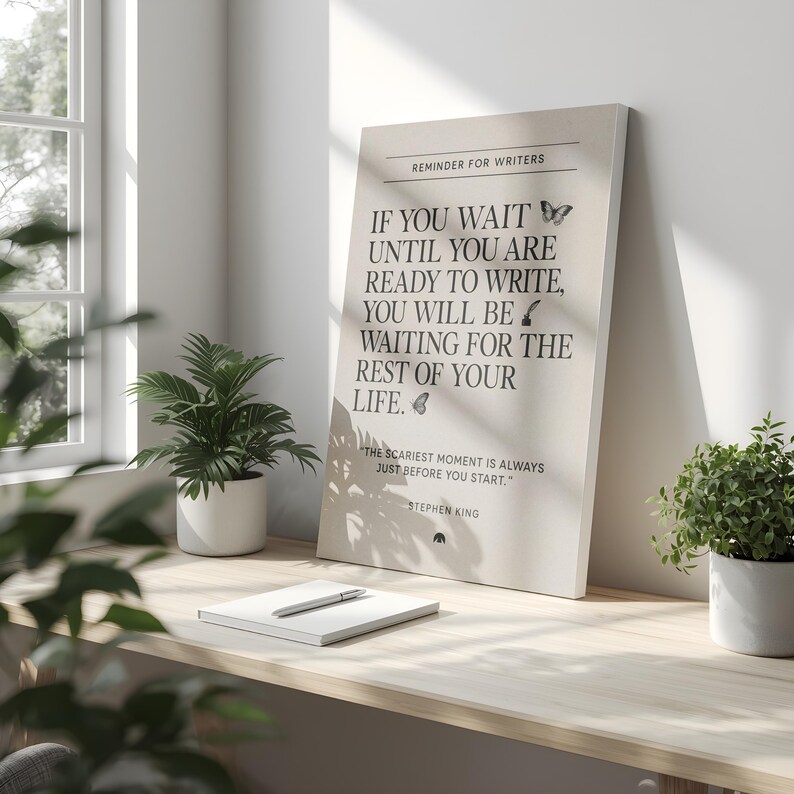 Writer Motivation Wall Art Print – Stephen King Quote Poster ...