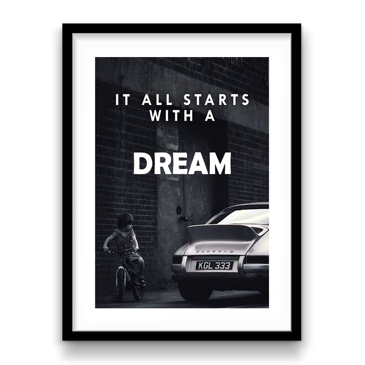 Motivational 'it All Starts With A Dream' Framed Poster: Entrepreneur ...