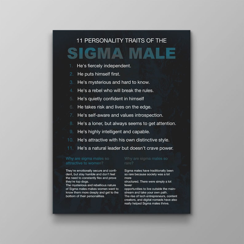 11 Personality Traits of the Sigma Male Wall Art, Mysterious Man Quotes ...