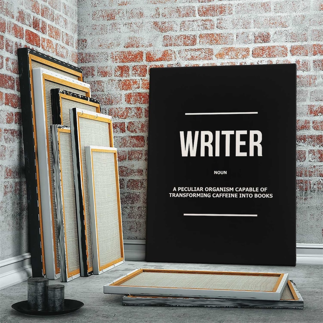 Writer Noun Wall Art Modern Writer Definition Canvas Print Writers ...