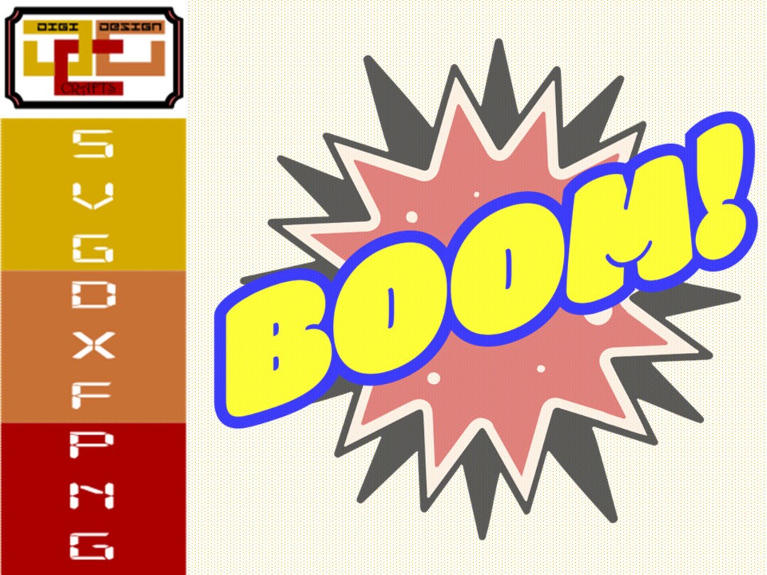 BOOM SVG Digital Download Cutting File - Etsy