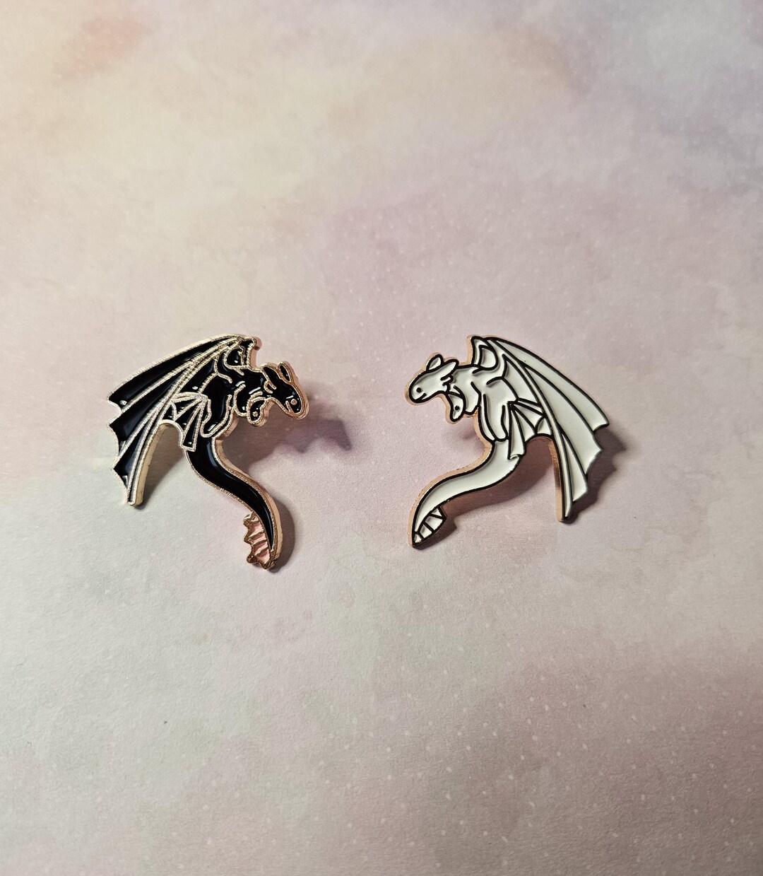 How to Train Your Dragon Nightfury & Lightfury Enamel Pin Set | HTTYD ...