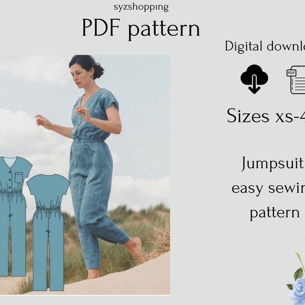 Jumpsuit Pattern Sewing - Etsy