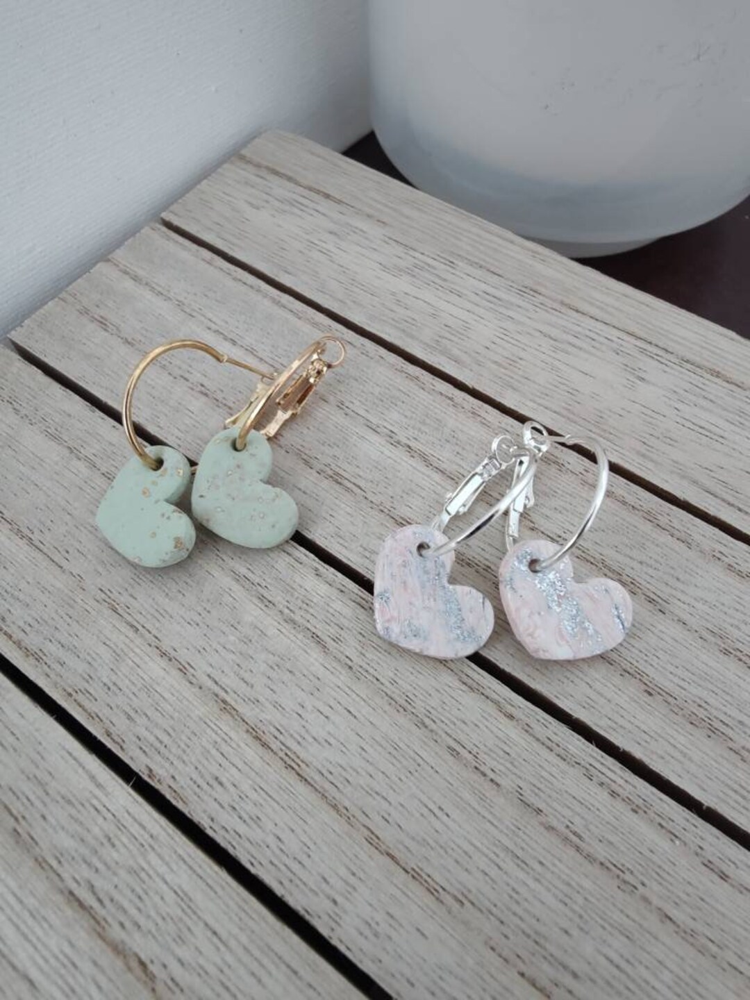 Valentine's Day Hoops, Heart Hoops, Heart Earrings, Valentine's Day ...