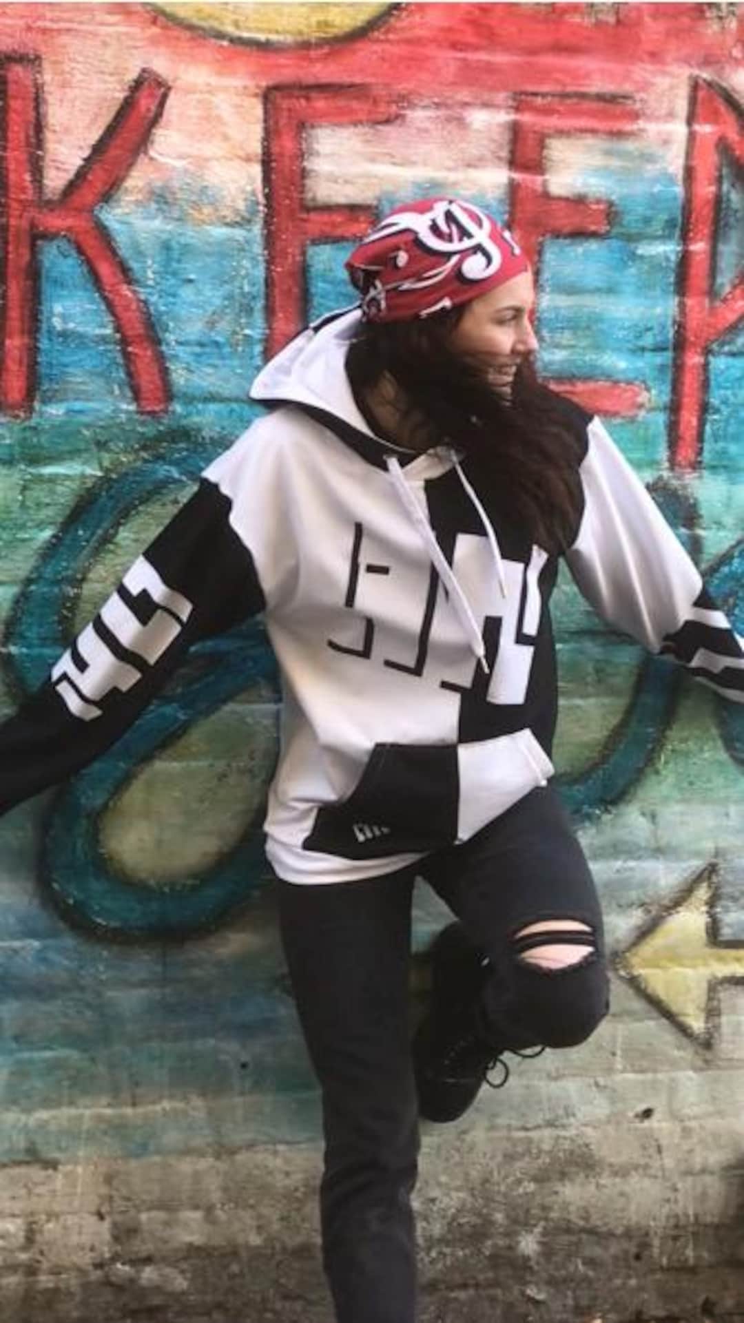 Splatoon 3 Black and White Tentatek Pull-over Hoodie for Inklings and ...