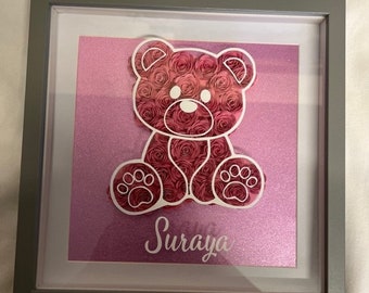 Teddy Bear Shadow Box - Etsy UK