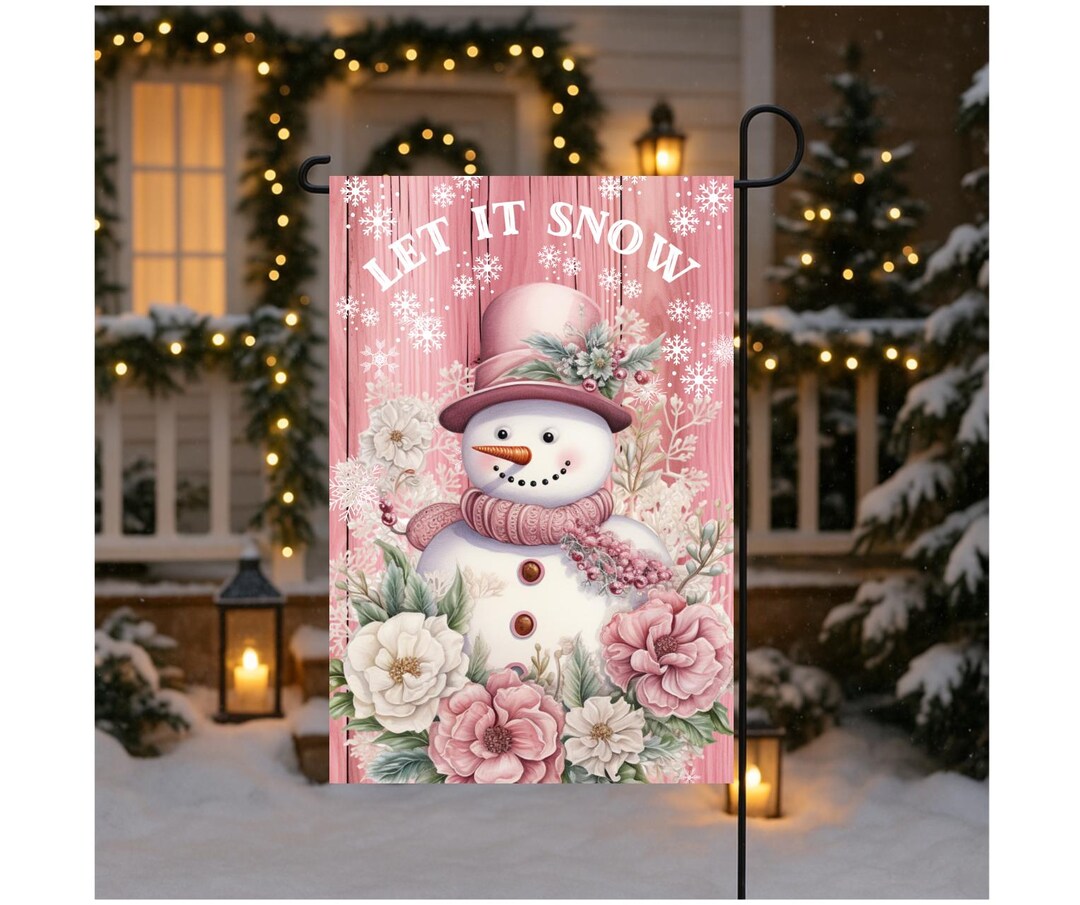 Double Sided Snowman Garden Flag: Winter Christmas Outdoor Decor - Etsy