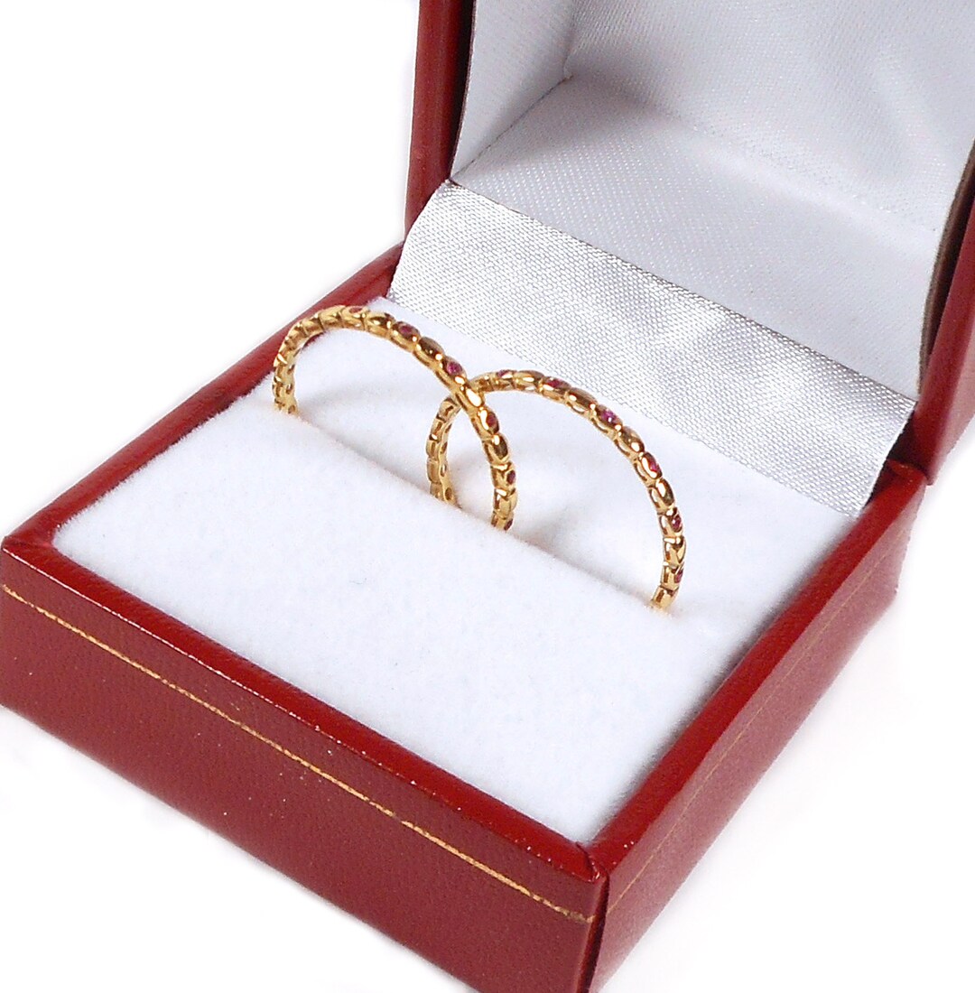 18K Ruby Guard Rings - Etsy