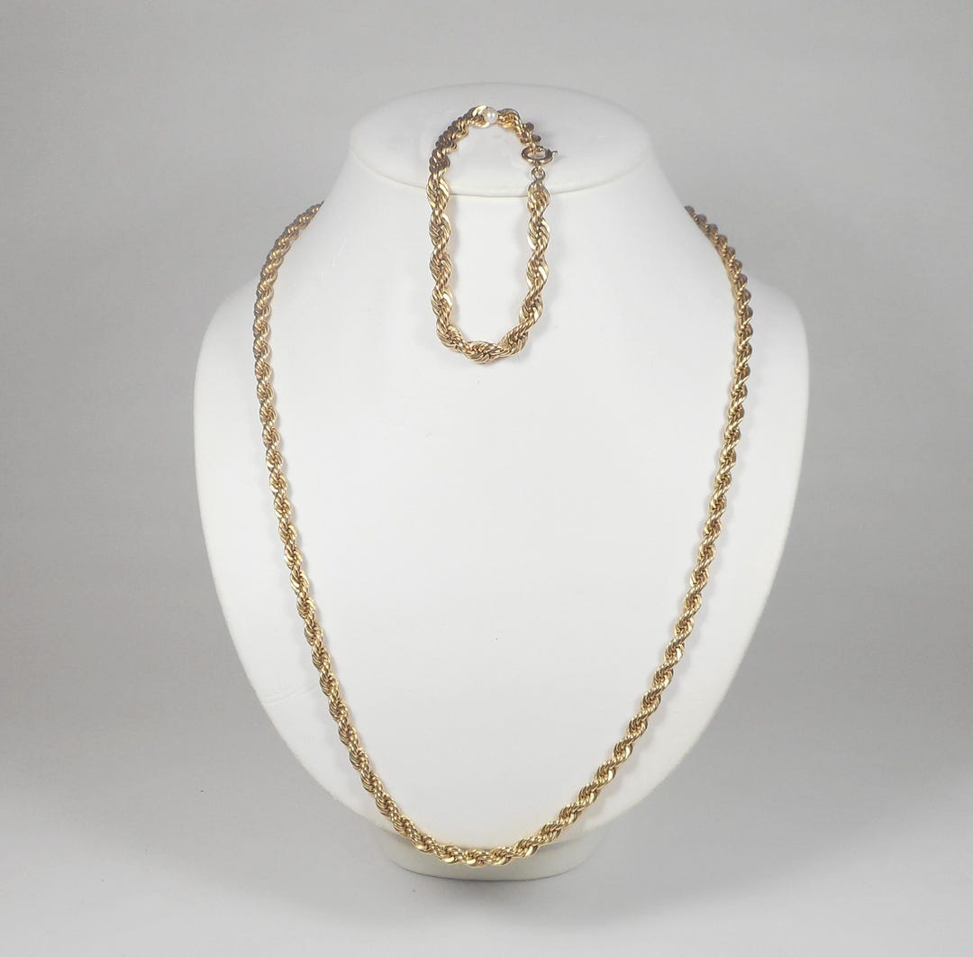 12K Gold Fill Rope Set - Etsy