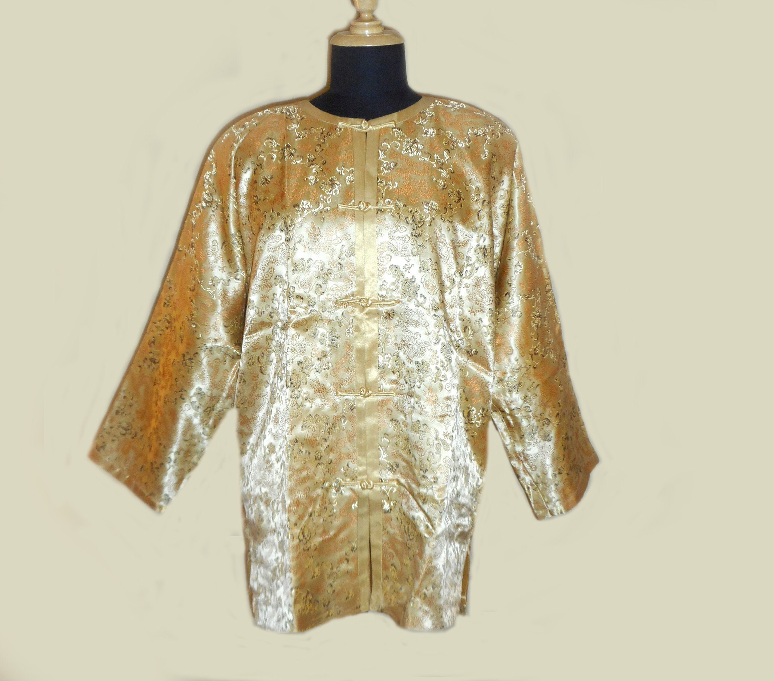 Chinese Gold Brocade Jacket - Etsy