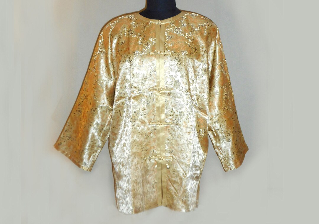 Chinese Gold Brocade Jacket - Etsy