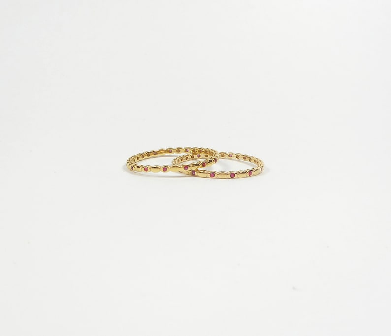 18K Ruby Guard Rings - Etsy