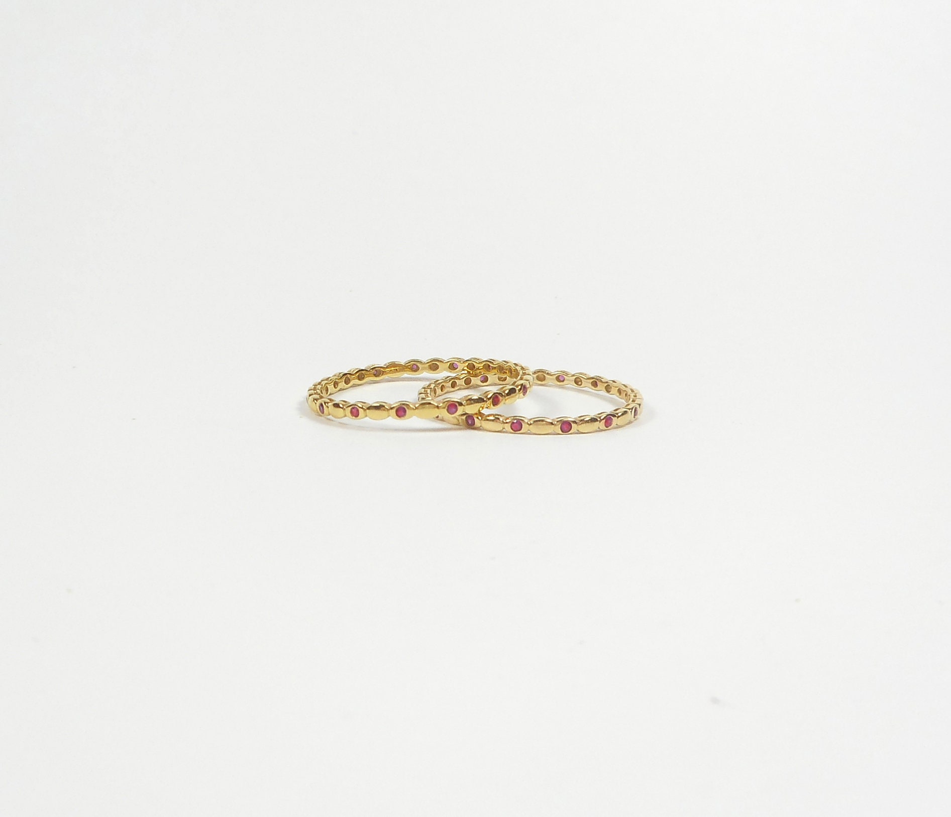 18K Ruby Guard Rings - Etsy