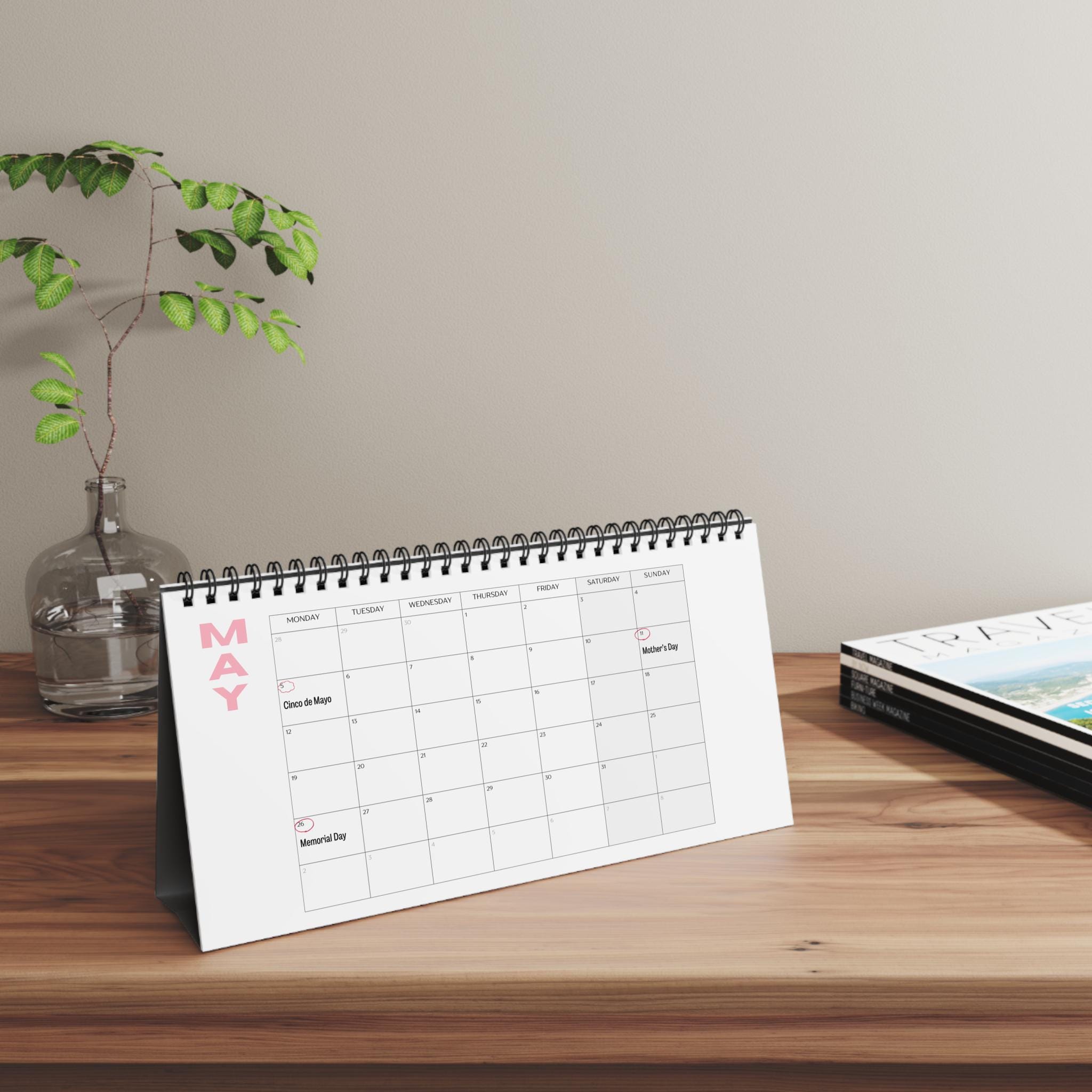 2025 Desktop Calendar, Monthly Scheduler, Cute Desk Accessories - Etsy