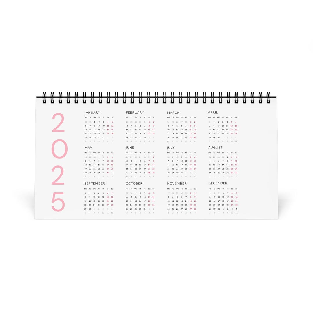 2025 Desktop Calendar, Monthly Scheduler, Cute Desk Accessories - Etsy
