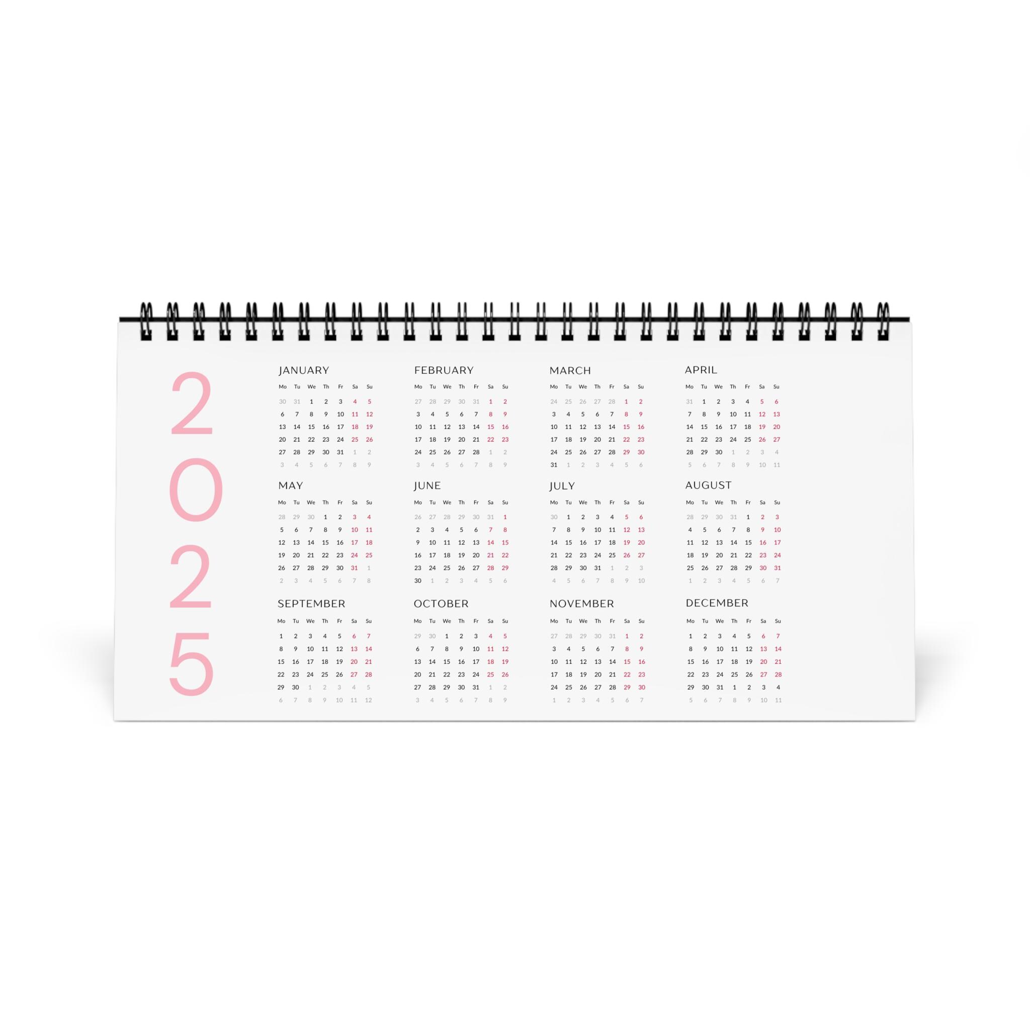 2025 Desktop Calendar, Monthly Scheduler, Cute Desk Accessories - Etsy