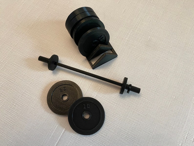 Miniature 3D Printed Desk Barbell Set: Fitness Gift - Etsy