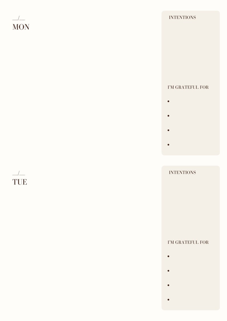 Weekly Planner Printable to Do List, Minimal Weekly Schedule, Weekly ...