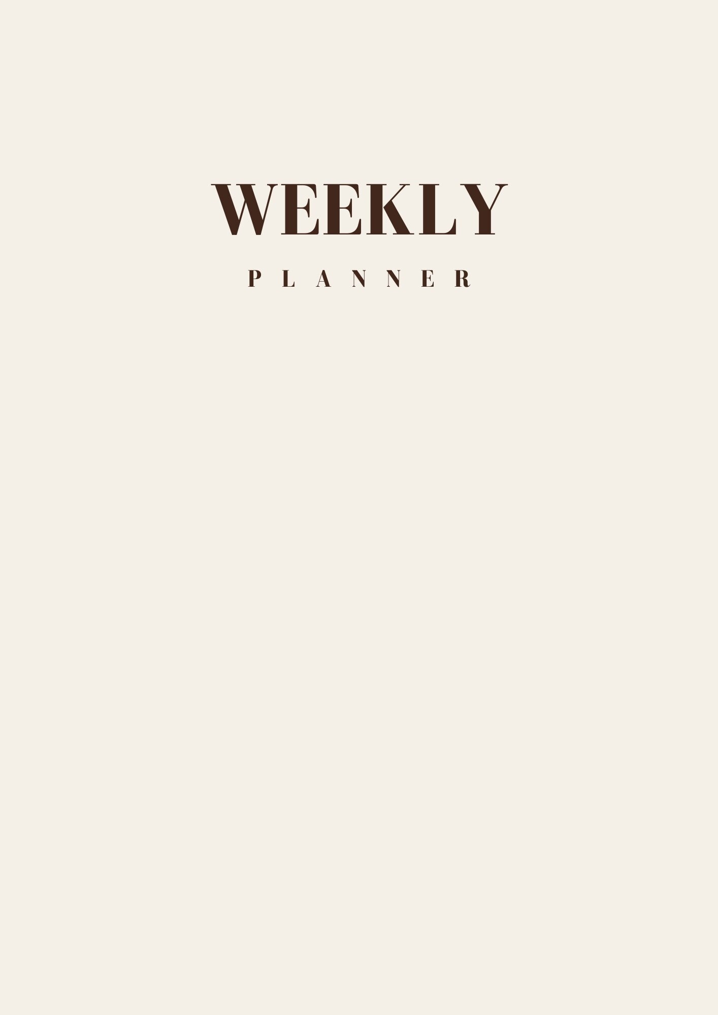 Weekly Planner Printable to Do List, Minimal Weekly Schedule, Weekly ...
