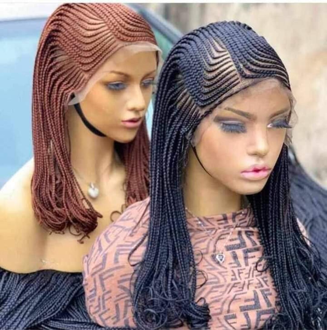 Cornrow Braided Wig, Braided Wigs, Braided Wigs for Black Women ...