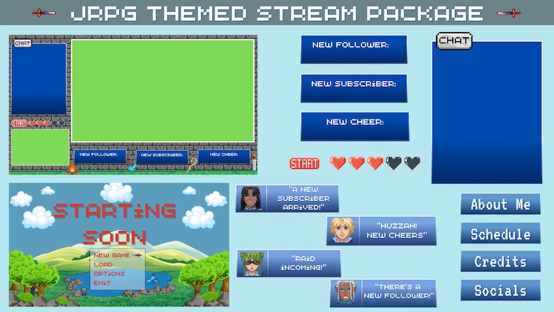 JRPG Themed Stream Package - Etsy