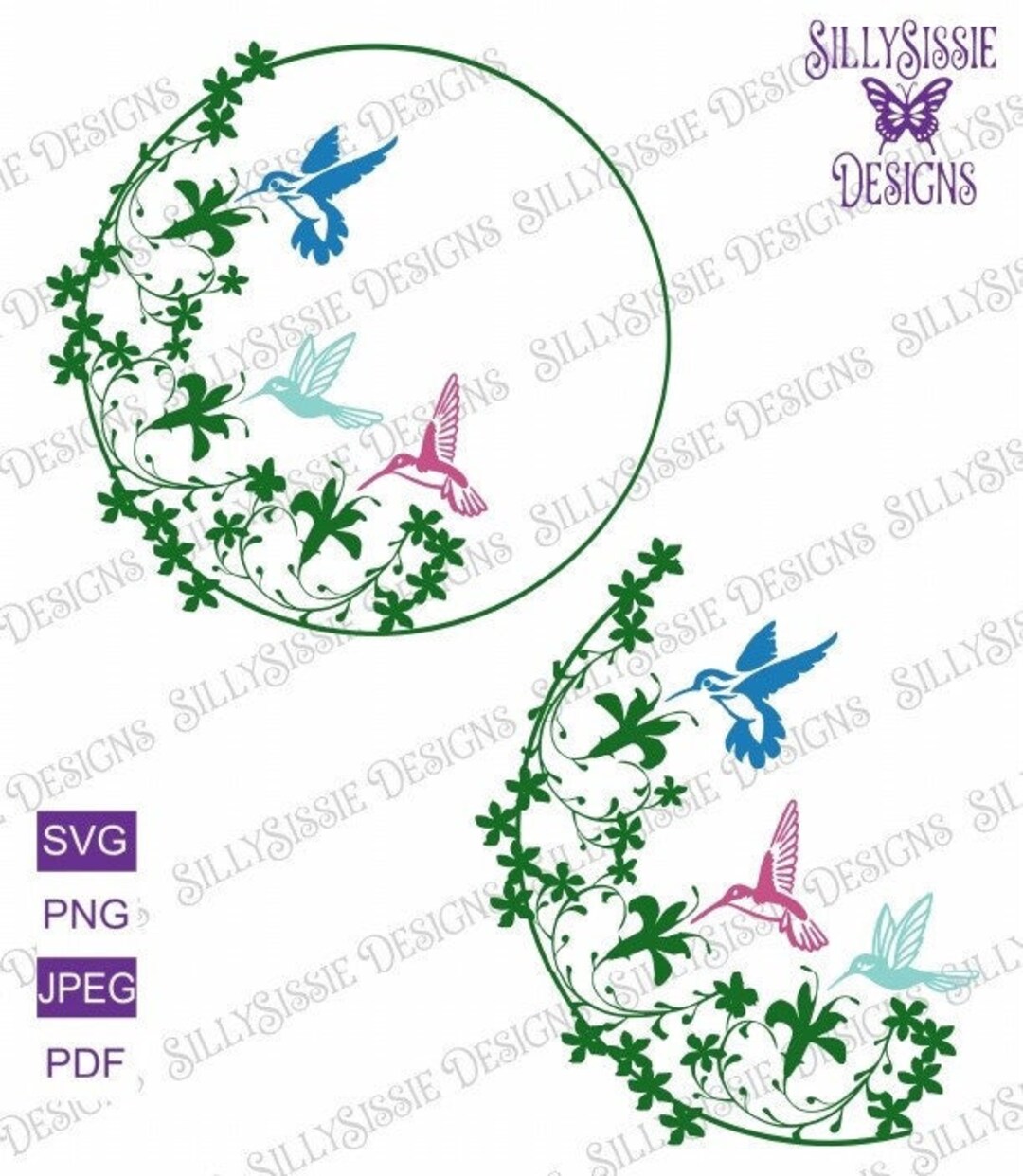 Hummingbirds Svg, Svg Files, Instant Download, Svg Silhouette, Svg ...