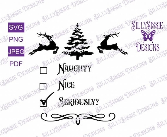 Christmas Naughty Nice Santa's List List Santa's - Etsy