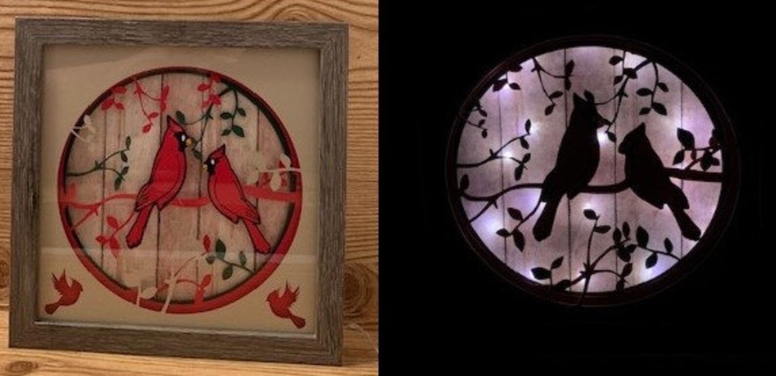 3D Light Shadow Box SVG, Cardinals, 3D Paper Cut Template, SVG Files ...