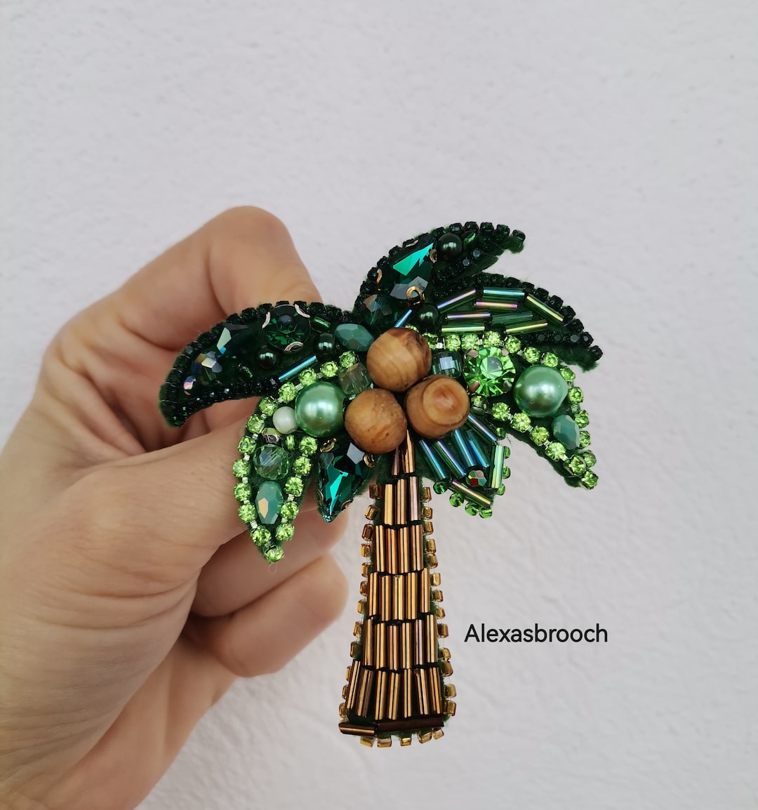 Palm Tree Brooch Palm Tree Pin Summer Broochsummer Pin - Etsy