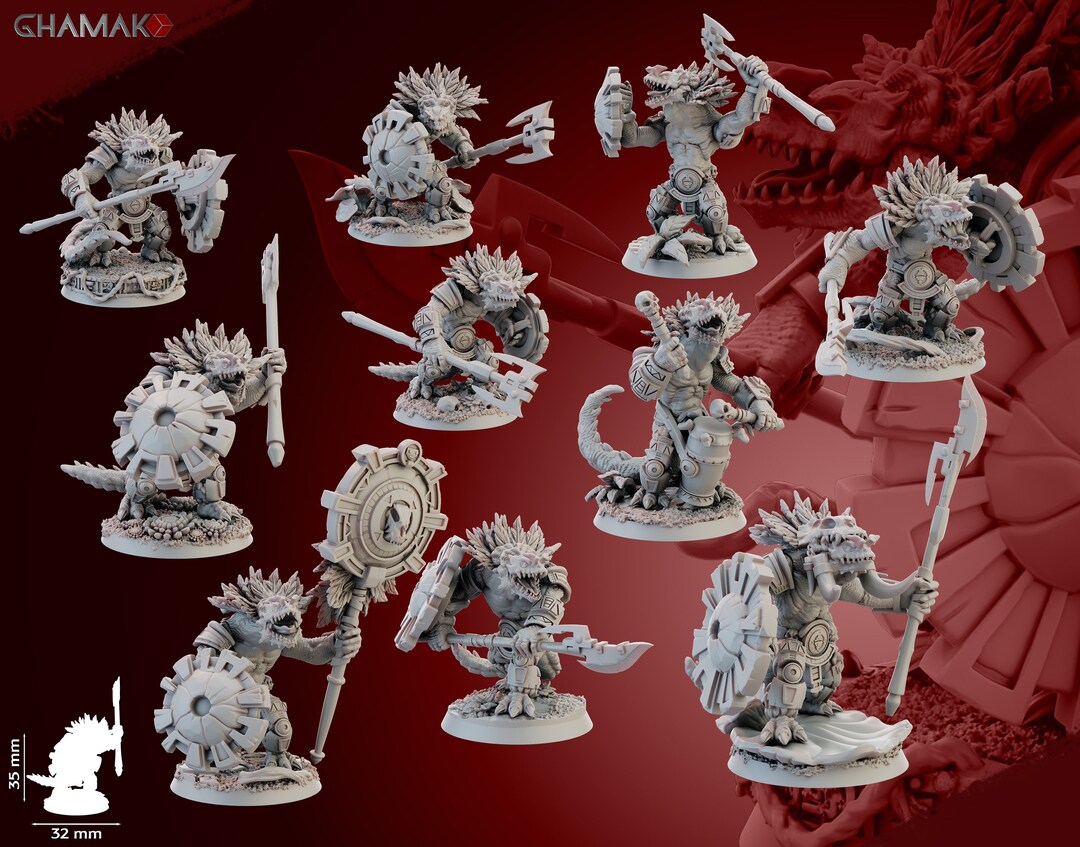 Ghamak Lizardmen Stargate Guards - Etsy