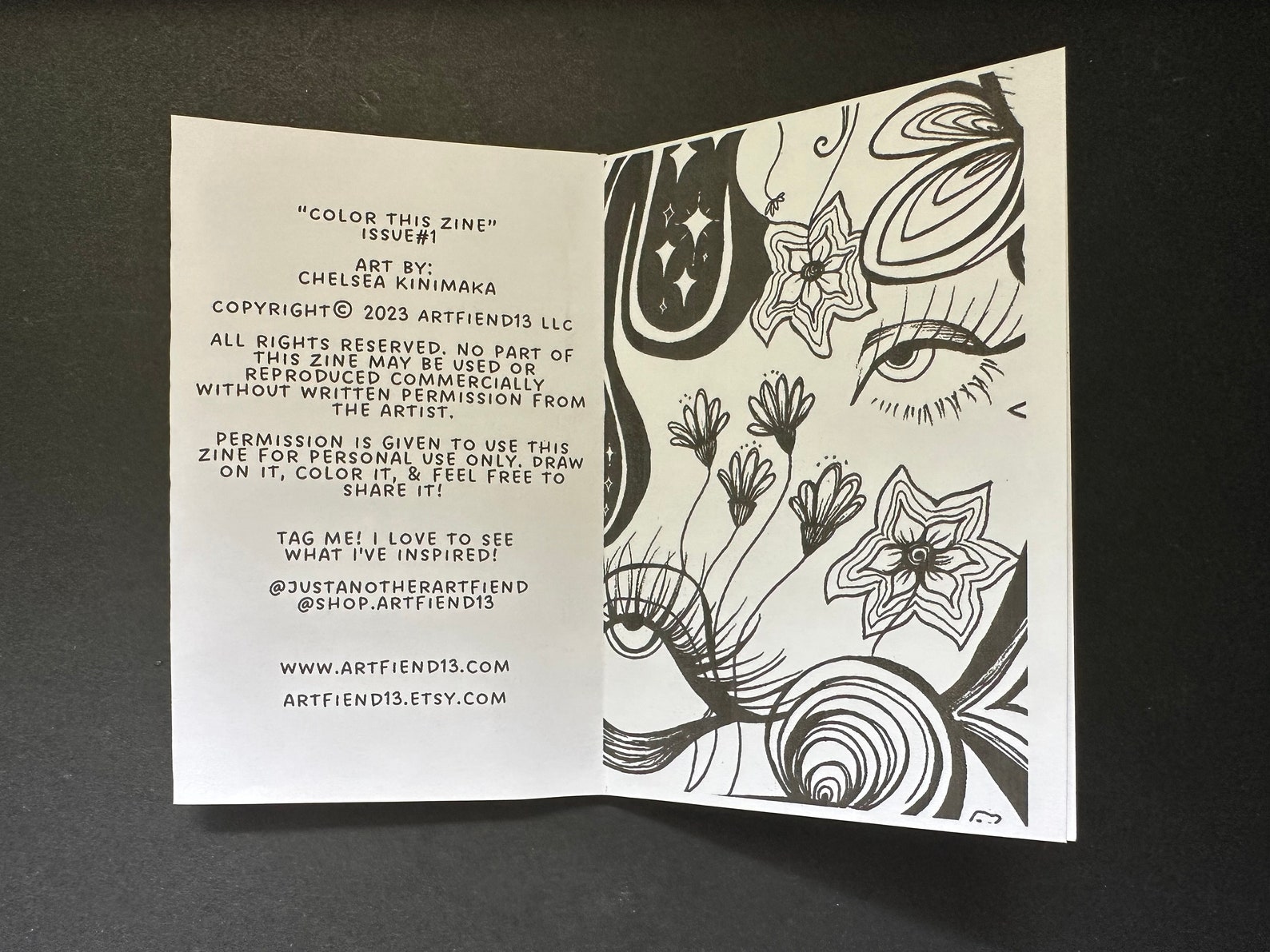 Color This Zine A Coloring Zine, Coloring Book, Art Zine, - Etsy