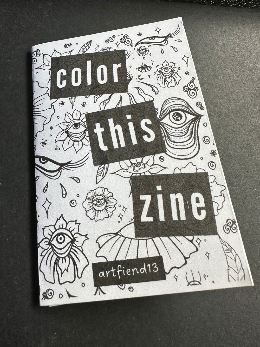 Color This Zine - A Coloring Zine, Coloring Book, Art Zine, - Etsy