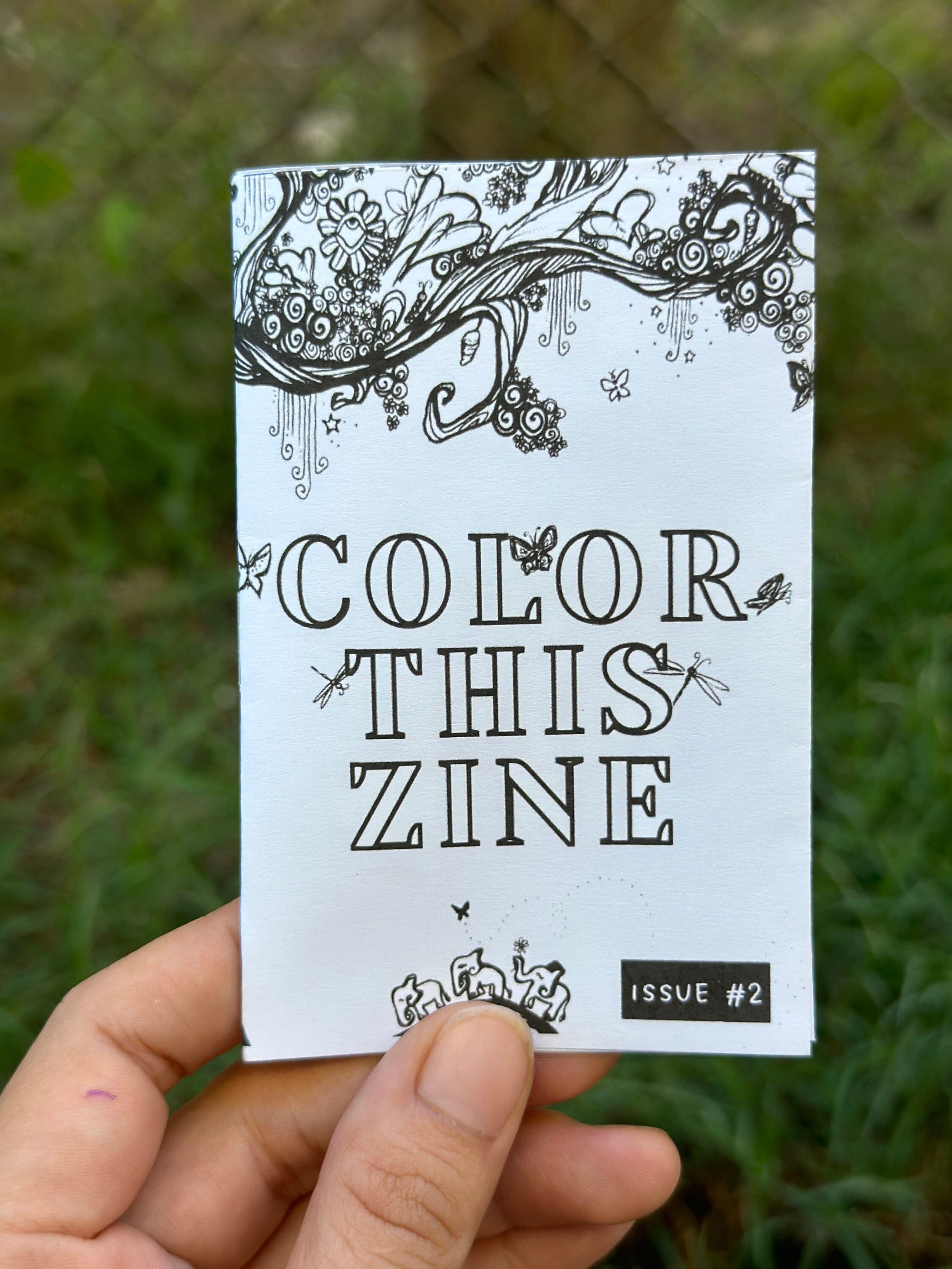 Color This Zine Issue 2 - A Coloring Zine, Original Art Zine, Coloring Book, Coloring Page - Etsy