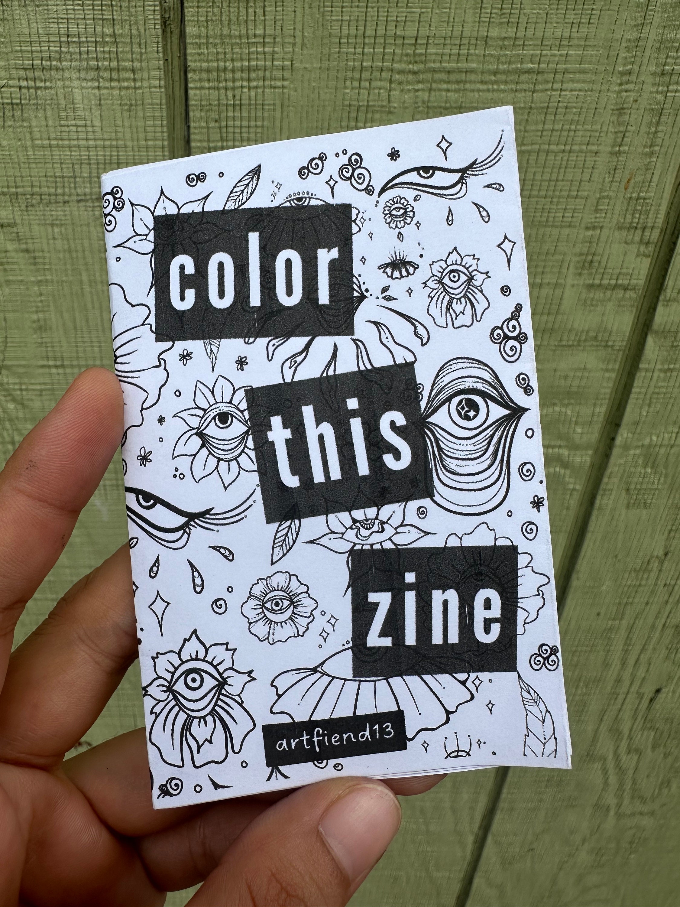 Color This Zine A Coloring Zine, Coloring Book, Art Zine, - Etsy