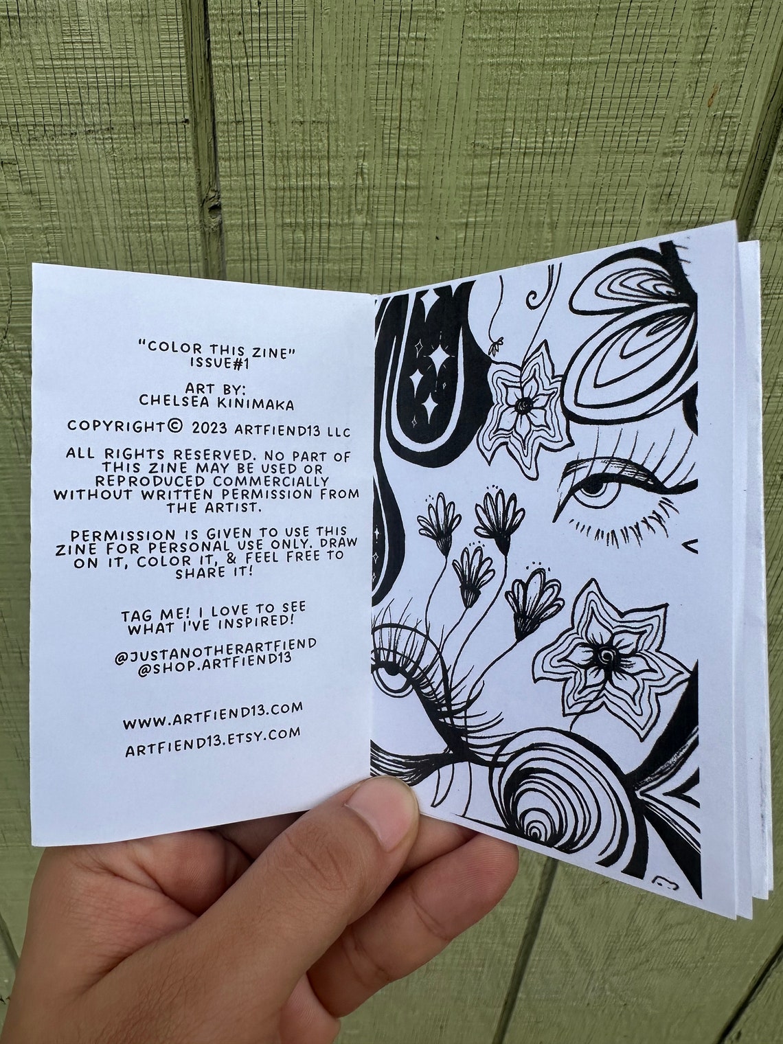 Color This Zine A Coloring Zine, Coloring Book, Art Zine, - Etsy
